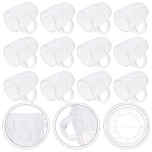 Gadpiparty Plastic Shot Glasses 20pcs Transparent Beer Mugs Mini Shot Glasses Clear Tiny Wine Cups Beer Mugs Shot Beverage Tasting Cups for Beer Sports Food Samples Wedding Party Favors Beer Glasses