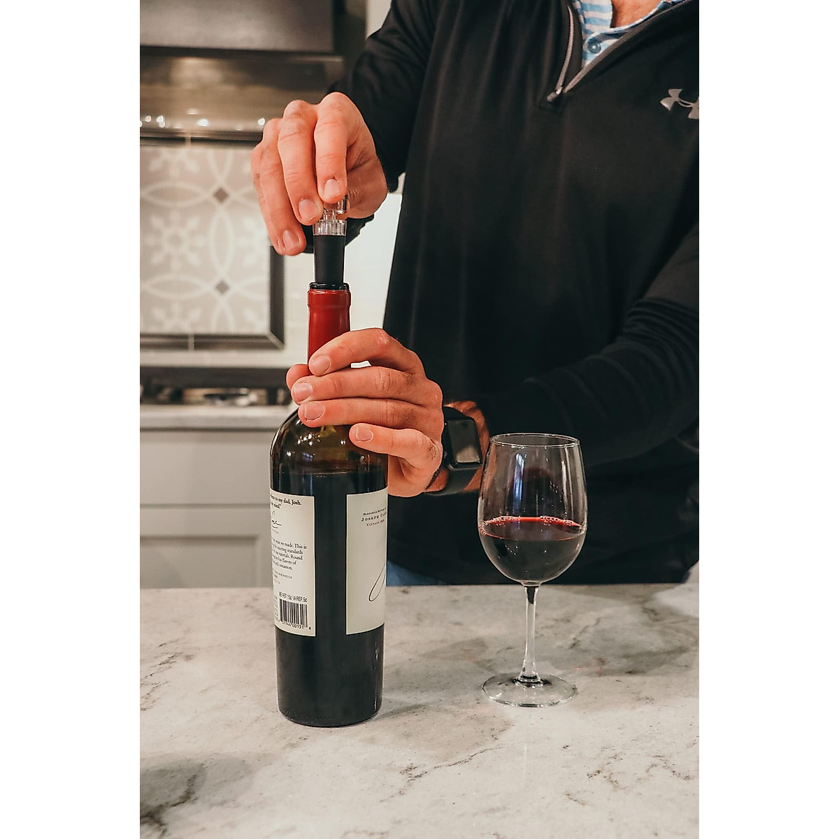 AirVi Electric Wine Opener Kit: Ultimate Wine Companion with Wine Opener, Wine Stopper, Wine Aerator, and Foil Cutter, Enhance Flavor and Maintain Freshness, Ideal Kitchen Gadgets, Four Pieces