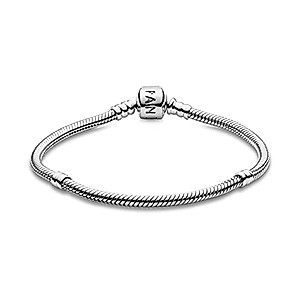 Pandora Women's Genuine Sterling Silver 7.5 Bead Clasp Charm Bracelet 590702HV-19"