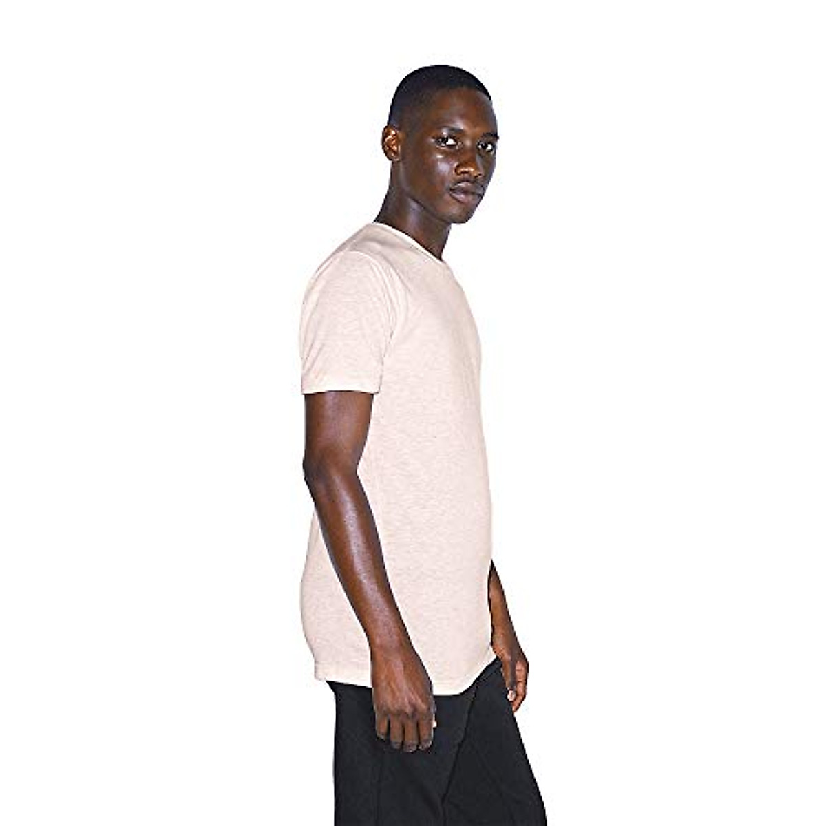 American Apparel Men's Tri-Blend Crewneck Short Sleeve Track T-Shirt, 2-Pack, tri-Oatmeal, Small