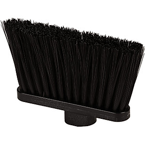 Carlisle FoodService Products CFS 3686403 Duo-Sweep Plastic Coated Metal Handle Wide Warehouse Broom, Synthetic Bristles, 5" Trim x 11" Width Bristle, 48" Overall Length, Black,(pack of 1)