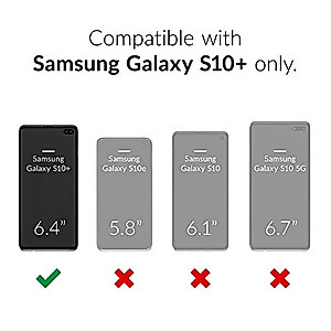 Crave Dual Guard Galaxy S10+ Case, 6.4-inch Shockproof Bumper Protection - Black