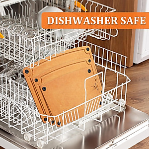 Barenthal Cutting Boards for Kitchen Dishwasher Safe Eco-Friendly Composite Cutting Board Set of 2,Reversible Chopping Board with Handles & Juice Grooves, Medium & Large Cutting Board