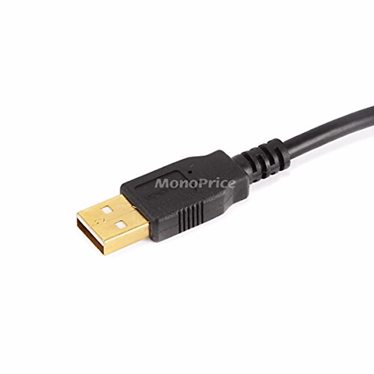 Monoprice USB 2.0 Cable - 1.5 Feet - White | USB Type-A Male to USB Type-A Male, 28/24AWG, Gold Plated, 480 Mbps