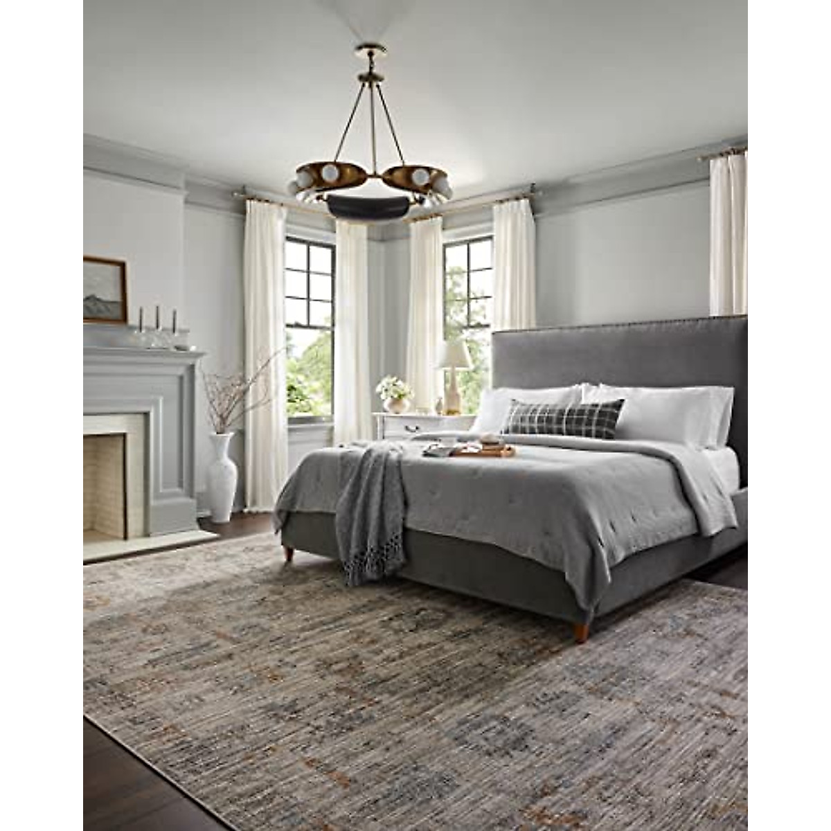 LOLOI Jean Stoffer Katherine Collection KES-04 Pebble/Ocean 7'-10'' x 10' Area Rug