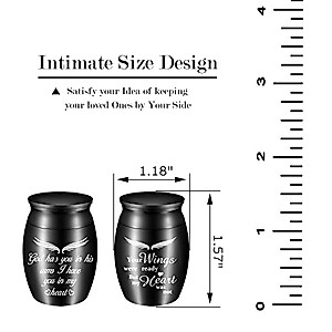 Small Urn Set of 2, Stainless Steel Mini Urn Set, Small Keepsake Urn for Human Ashes, Ashes Holder