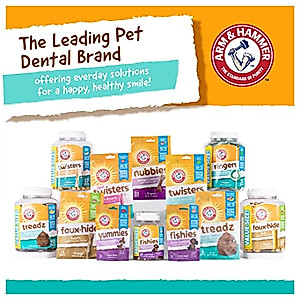 Arm & Hammer for Pets Twisters Fresh Breath Dental Treats for Dogs, Value Pack, 57 Pieces | Dental Dog Chews Fight Bad Doggie Breath, Plaque & Tartar Without Brushing