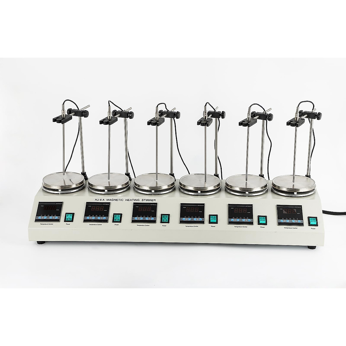 HJ-6A 6 Heads Multi Unit Digital Thermostatic Magnetic Stirrer Hotplate Mixer 110V