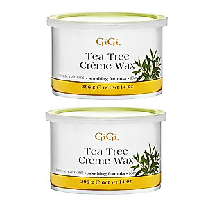 GiGi Tea Tree Creme Wax Soothing Formula 14 oz (2 pieces)