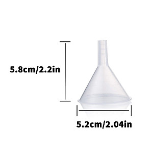 Young4us Plastic Funnel Set, 3 Pcs Lab PP Funnels, 100mm x 2, 75mm x 2, 50mm x 2 (Pack of 3)