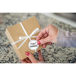 1.5 Inch Happy Mail Stickers,Packing Stickers,Envelope Sealing Stickers for Small Business,500 Pcs/Roll