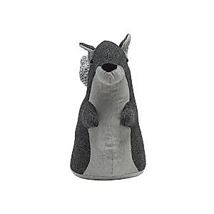 Elements 5.91x9.45x8.66 Inch Gray Squirrel Weighted Fabric Door Stopper