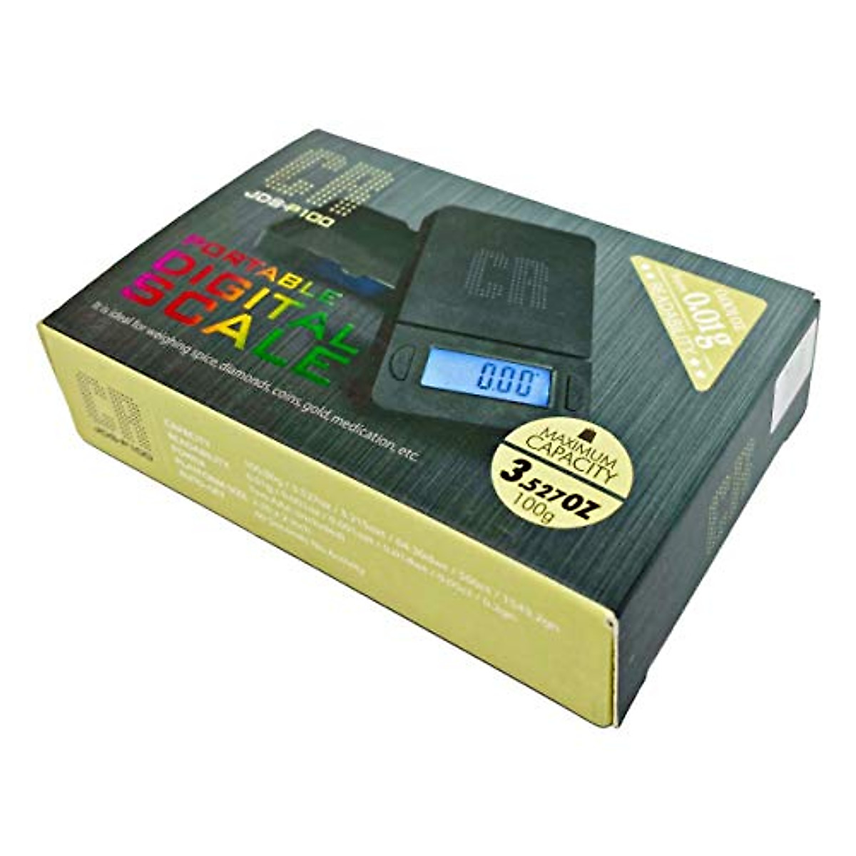 CR Scale Digital Pocket Scale - 1pc Premium Food Scale 100g by 0.01g Digital Grams Scale Weight Scale Kitchen Scale Black Gram Scale Portable Scale Digital Food Scale (JDS-P100) (Battery Included)