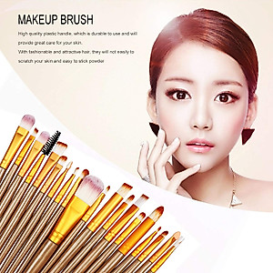 AQwzh 20PCS Make Up Brush Sets, Foundation Eyebrow Eyeliner Blush Cosmetic Concealer Brushes, green and black