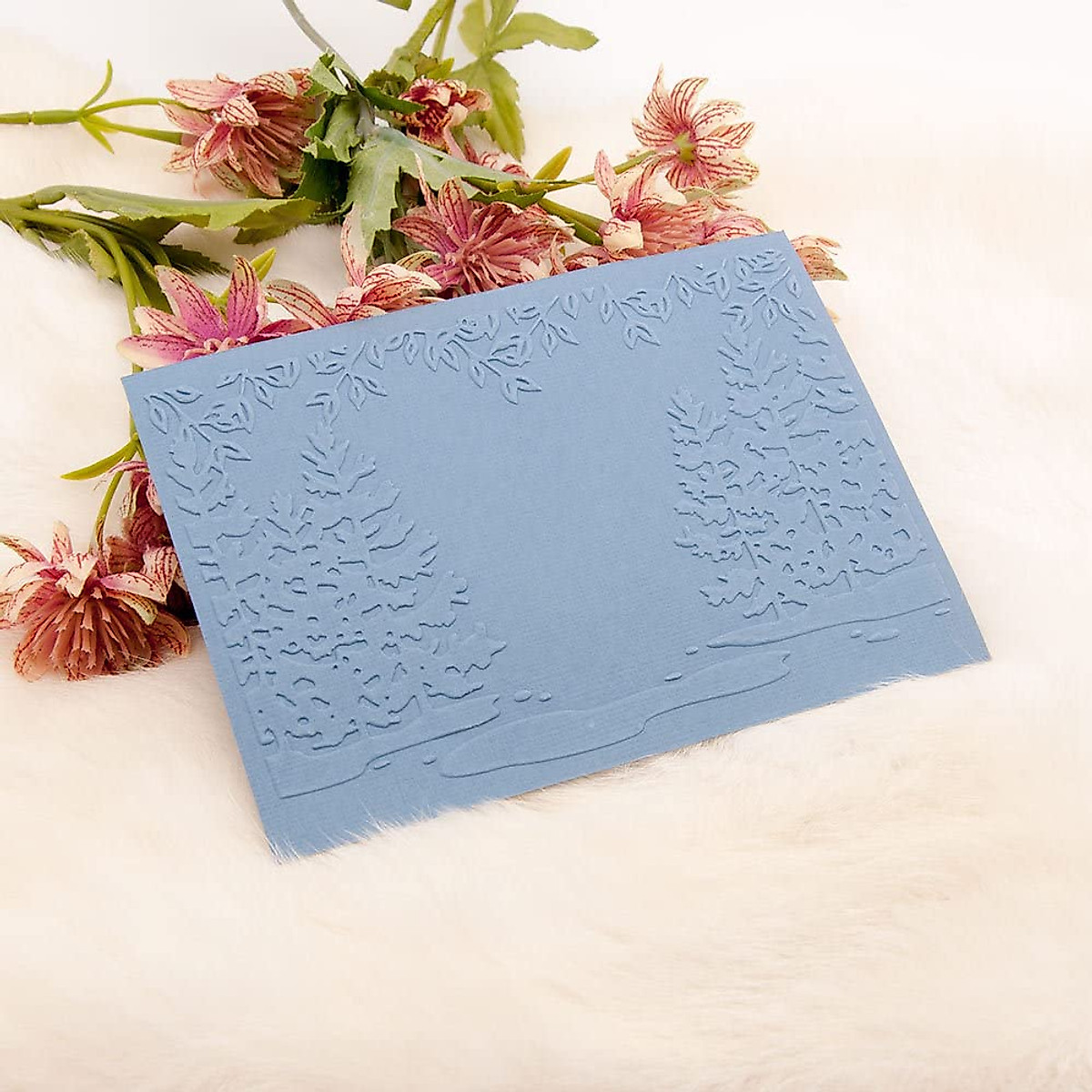 5Pcs Flower Leaf Plastic Embossing Folder DIY Craft Template Molds Stamp Stencils Scrapbook Paper Cards Photo Album Making Tools Embossing Folders Handmade Art Craft Supplies Decorating Mold