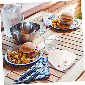 ORFOFE Animal Bowl Plate Ceramic Dinner Plates Ceramic Dishes 1pc Flavor Dish Ceramic Cereal Bowls Salad Serving Plate Ceramic Craft Bowl Tableware Cartoon Animal Bowl Snack Bowl 3d