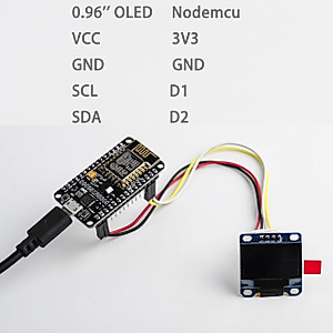 DIYmall 0.96" OLED Module I2C IIC Serial 128X64 OLED Display Module SSD1306 Driver for Arduino 51 MSP420 STIM32 SCR Raspberry PI (1pc X White)
