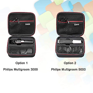 RLSOCO Hard Case for Philips Norelco Multi Groomer All-in-One Trimmer Series 3000 & Multigroom Series 5000,Fits for Philips MG3740/40,MG5910/49,MG3750/60,MG5750/49,MG3910/40