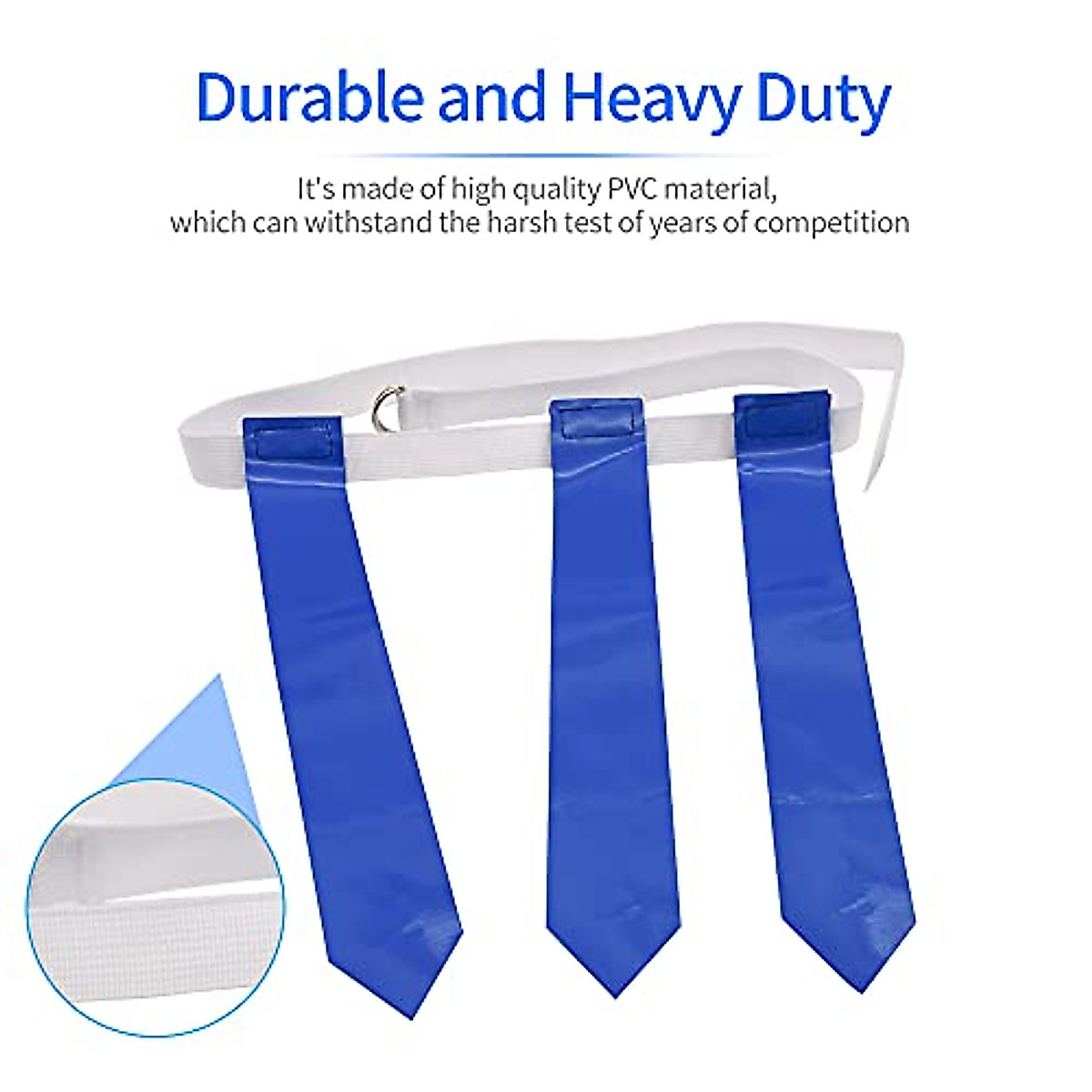 1 Set/ 2 Set Flag Football Belts and Flags, 1 Set Includes 14 Belts, 42 Flags and 4 Cones, Easy Tear Away Belt for Kids/Adults Players(1 Set)