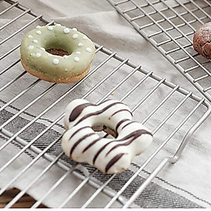 Stainless Steel Grid Wire Rack Cooling Rack Nonstick Wire Baking Rack Metal Mesh Cookie Rack Mesh Oven Rack for Cooking Drying Roasting Grilling