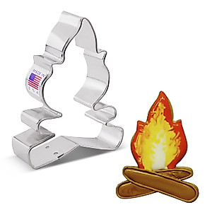 Campfire Cookie Cutter, 4" Made in USA by Ann Clark