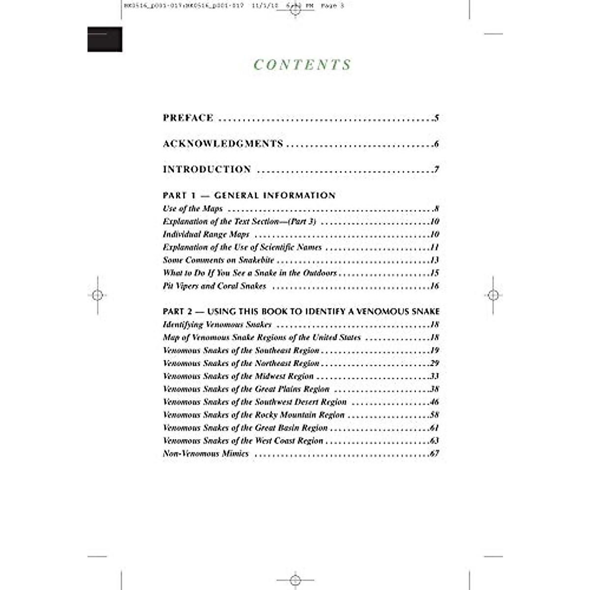 U.S. Guide to Venomous Snakes and Their Mimics