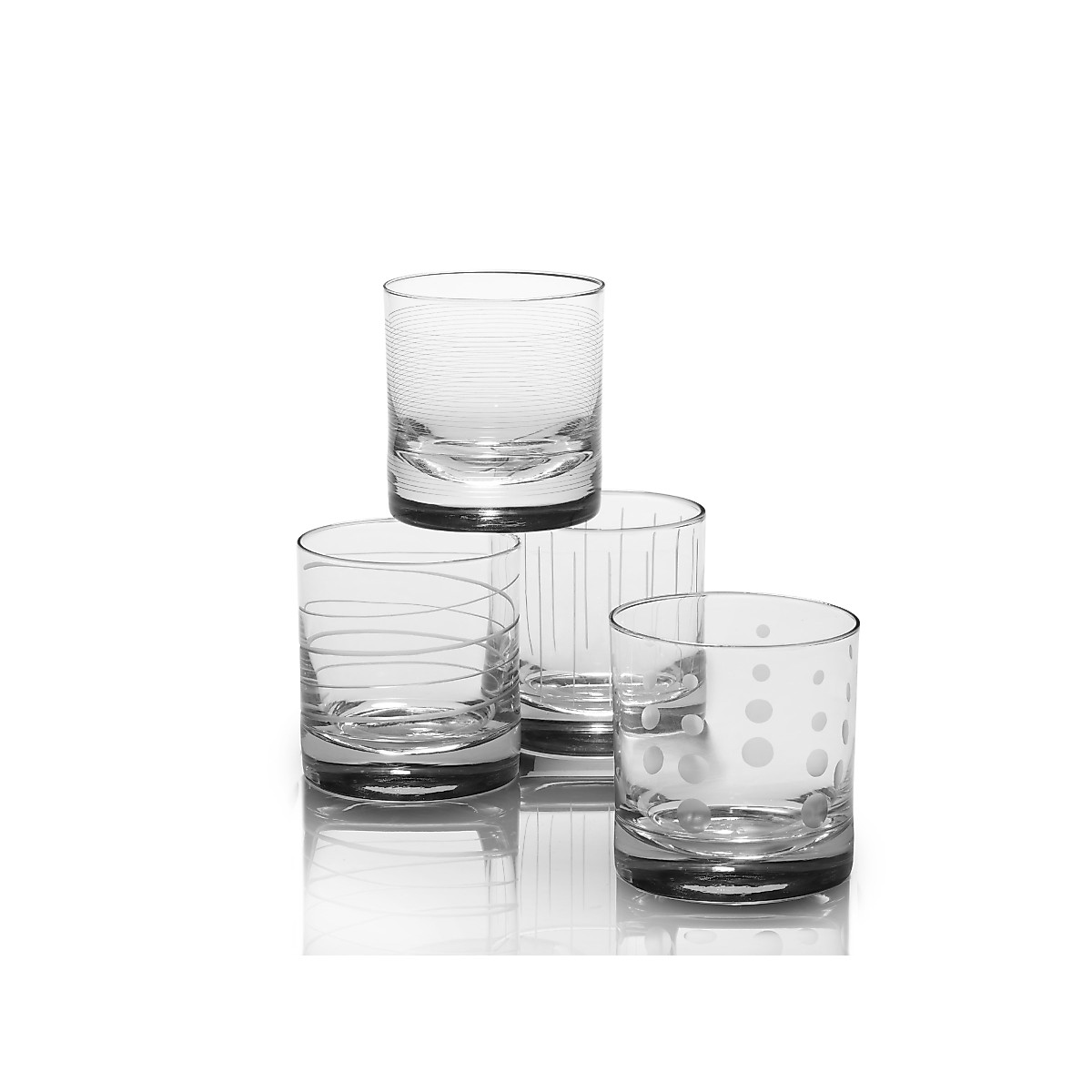 Mikasa Cheers Martini Glass Set of 4 and Double Old Fashioned Glass Set of 4