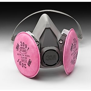 3M(TM) Half Facepiece Respirator Assembly 6291/07002(AAD), Medium, with 3M(TM) Particulate Filters 2091/07000(AAD), P100