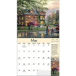 Thomas Kinkade Special Collector's Edition 2023 Deluxe Wall Calendar with Print: Hometown Memories
