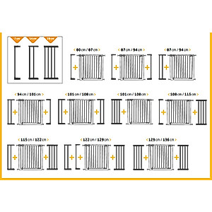 Safety 1st 24284310 Treppenschutzgitter Verlängerung für Quick Close Plus, Quick Close ST, Auto Close, Easy Close Deco und Easy Close Metal, 7 cm, weiß