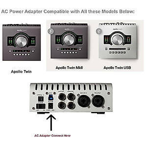 AC Adapter - Power Supply Compatible with Apollo Twin MkII and Apollo Twin USB Audio Interface