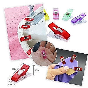 Aleenes Stiffen Quik Fabric Spray (8oz) - Washable Adhesive for Fabric, Textiles, Hats, Bags, and Crafts. Includes 20 Sewing Clips