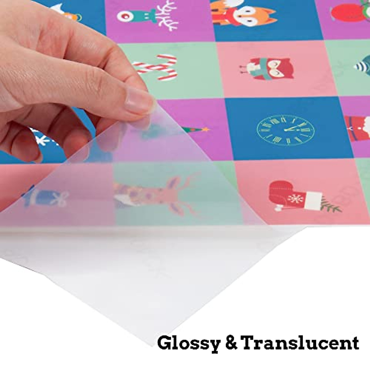 DGBDPACK Printable Vinyl Sticker Paper 8.5"x11" Glossy Sticker Paper 20 Sheets Translucent Waterproof Self-adhesive for Inkjet Printer