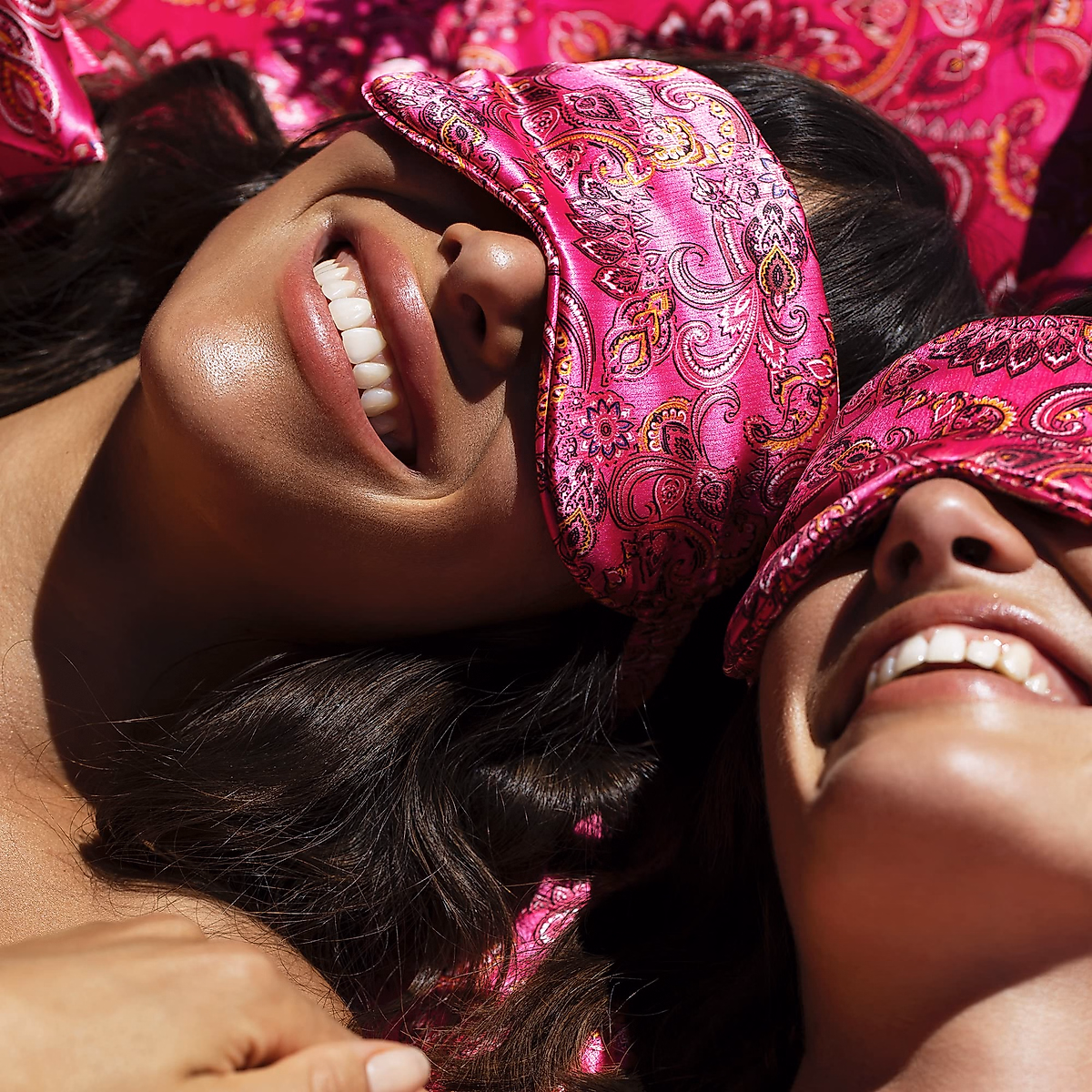 Slip Women's Slip X Alice + Olivia Sleep Mask, Spring Paisley, Pink, Print, One Size