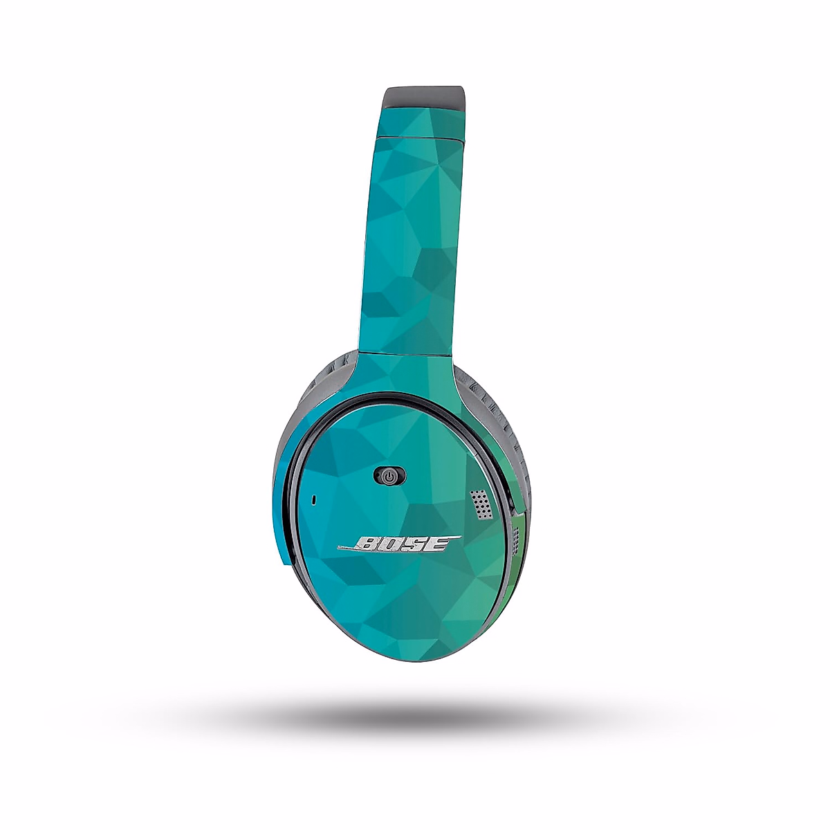 MightySkins Skin Compatible with Bose QuietComfort 35 II Headphones - Blue Green Polygon | Protective, Durable, and Unique Vinyl Decal wrap Cover | Easy to Apply