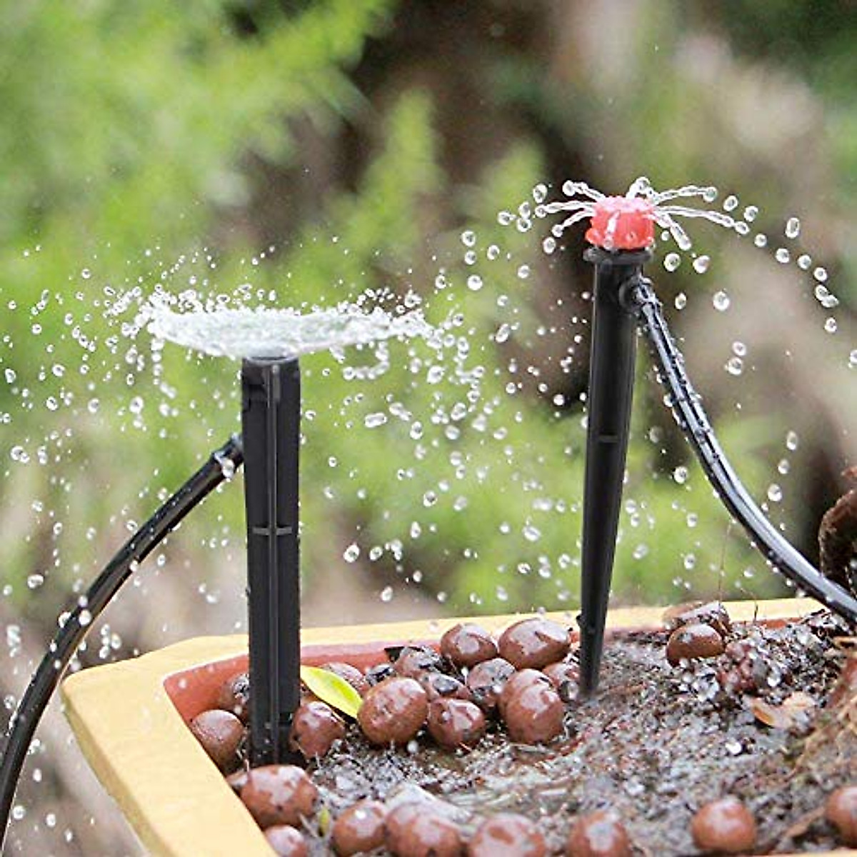Fdit 20Pcs Watering Spray Nozzles Dripper Adjustable 8 Water Outlet Garden Sprinkler Dripper for Drip Watering System