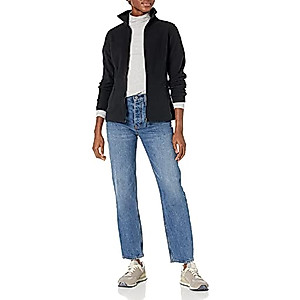 Amazon Essentials Women's Classic-Fit Full-Zip Polar Soft Fleece Jacket (Available in Plus Size), Black, Small