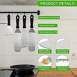 Stolix 29Pcs Stainless Steel Griddle Accessories Kit for Blackstone and Camp Chef Grill BBQ Spatula Set with Carry Bag 100Pcs Bamboo Skewers