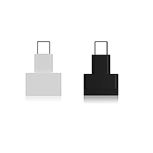 EMATETEK Dock Extender Connector Female to Male. Transfer Audio, Video, Picture, Data and Charging. 2PCS Extension Docking Charger Adapter for Lifeproof, Otterbox Cases. (White & Black)