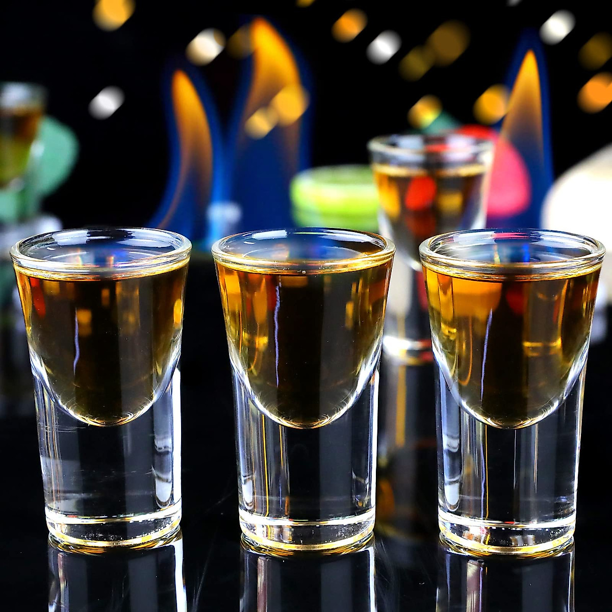 Supwinnet Shot Glasses Set of 6 with Heavy Base 0.5oz Cute Glass Shot Glasses Bulk Mini Wine Glasses Shot Cups Set for Vodka Whiskey Liqueurs Tequila Soju Espressos