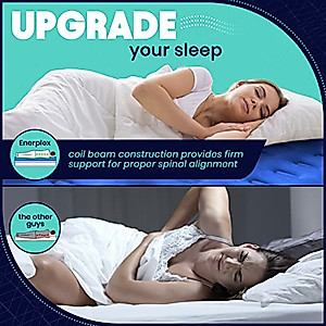 EnerPlex Queen Air Mattress with Built-in Pump - 13 Inch Double Height Inflatable Mattress for Camping, Home & Portable Travel - Durable Blow Up Bed with Dual Pump - Easy to Inflate/Quick Set Up﻿