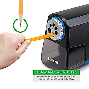 LINKYO Electric Pencil Sharpener Pro (Heavy Duty, Black)