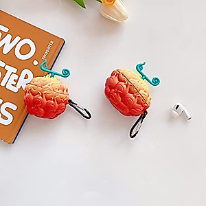HENJI Case for Airpods 2&1, Japan Anime Cute 3D Devil Fruit Earphone Cases for Airpods 1 2, Hot Cartoon Cover with Hook for Girls Kids Women Men (Flame Fruit)