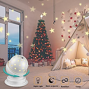 Toyunia Star Night Light for Kids Star Night Light for Kids Bedroom Girls Night Light Starry Night Light Projector Plug in Night Light for Kids with Timer (Plug in Rotating, 3000K)