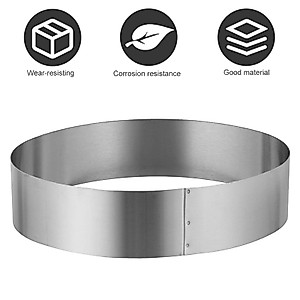 Hemoton 3PCS Cake Ring Stainless Steel Cake Molds Cake & Pastry Rings Oval Mould Cheese Rings Baking Ring Sushi Mold Baking Tool for DIY Home Kitchen Rice Ball Chocolate 3pcs