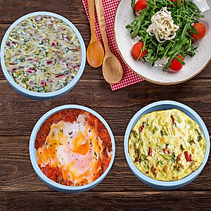 Silicone Air Fryer Egg Mold, 3 Pcs Reusable Air Fryer Egg Pan Nonstick Egg Bite Mold Silicone Egg Mold for Microwave Egg Cooker Eggwich Egg Muffin Egg Bites Maker for Oven Microwave