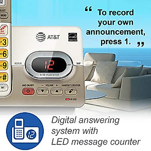 AT&T EL52313 3-Handset Cordless Phone with Answering System & Extra-large Backlit Keys