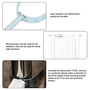 Threaded Spindle Rods, U Shape Baby Gates Spindle Rod Stair Banister Adapters for Pressure Mounted Gates Screw Mounted Bolts for Pet Dog Indoor Safety Gates