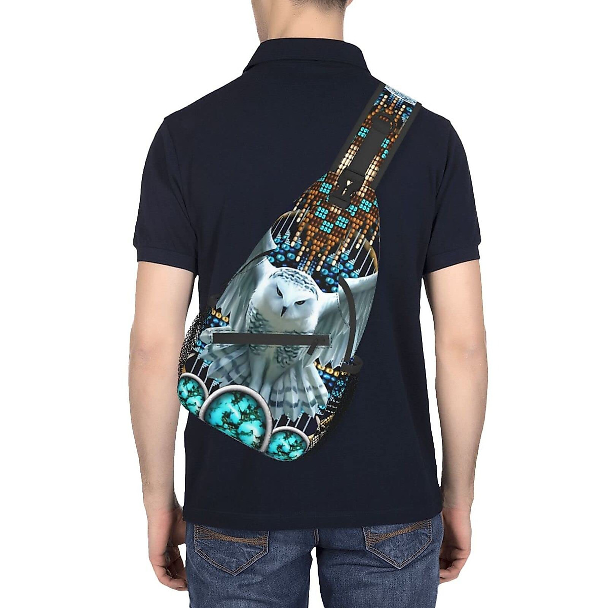 Native Southwest American Indian Sling Bag,Multipurpose Shoulder Bags Travel Hiking Chest Backpack for Women Men