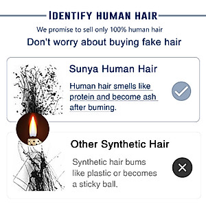 Sunya Clip in Hair Extensions Real Human Hair Natural Black Human Hair Clip in Extensions Double Weft Human Hair Clip ins Straight Hair Extensions Clip ins 16 Inch #1B 8Pcs/120g